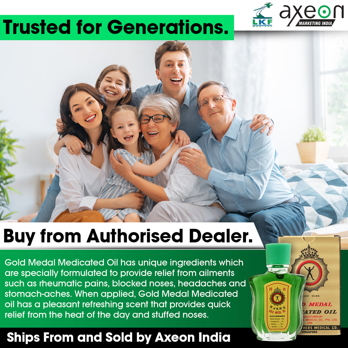 Gold Medal Oil Axe Oil Sinus Blocked Nose